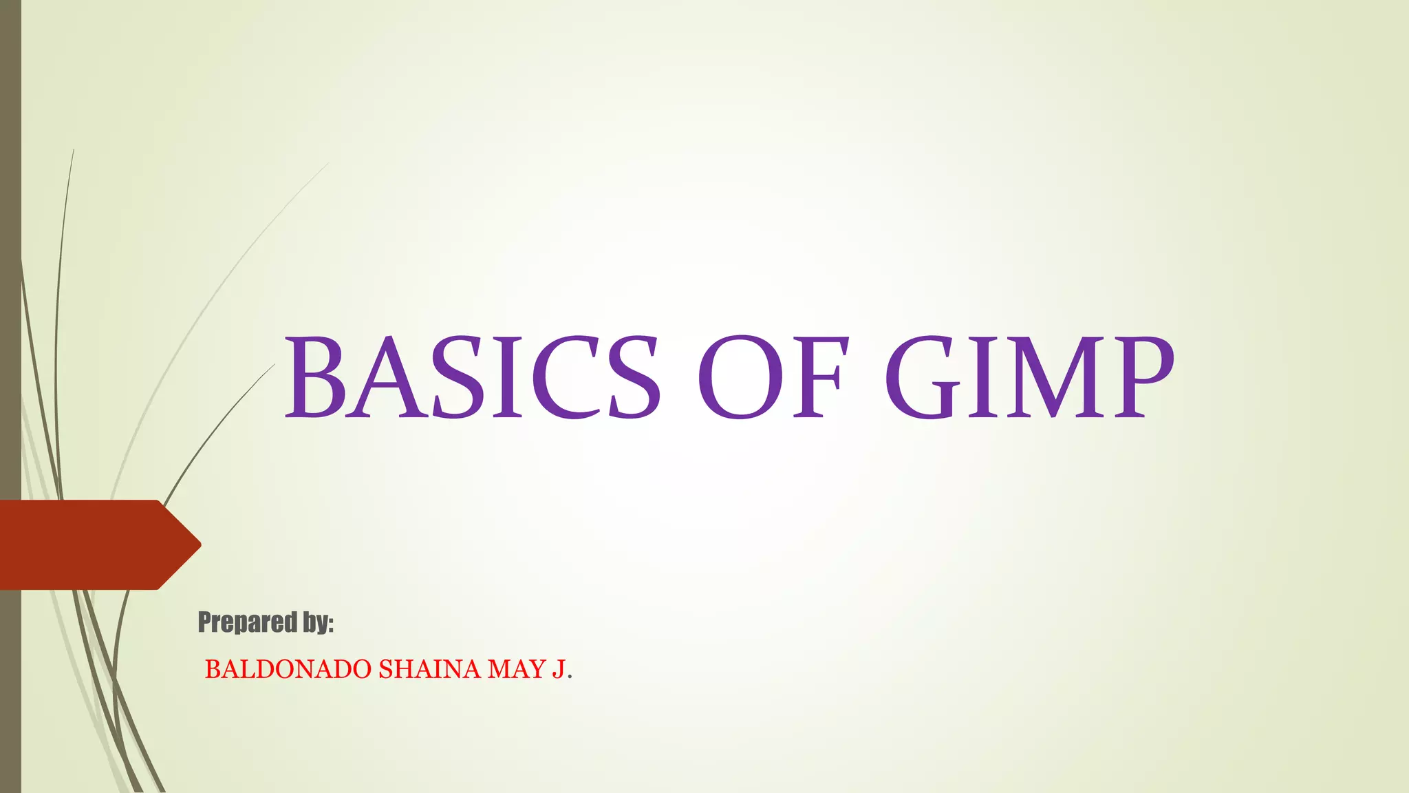 Basics of gimp | PPT