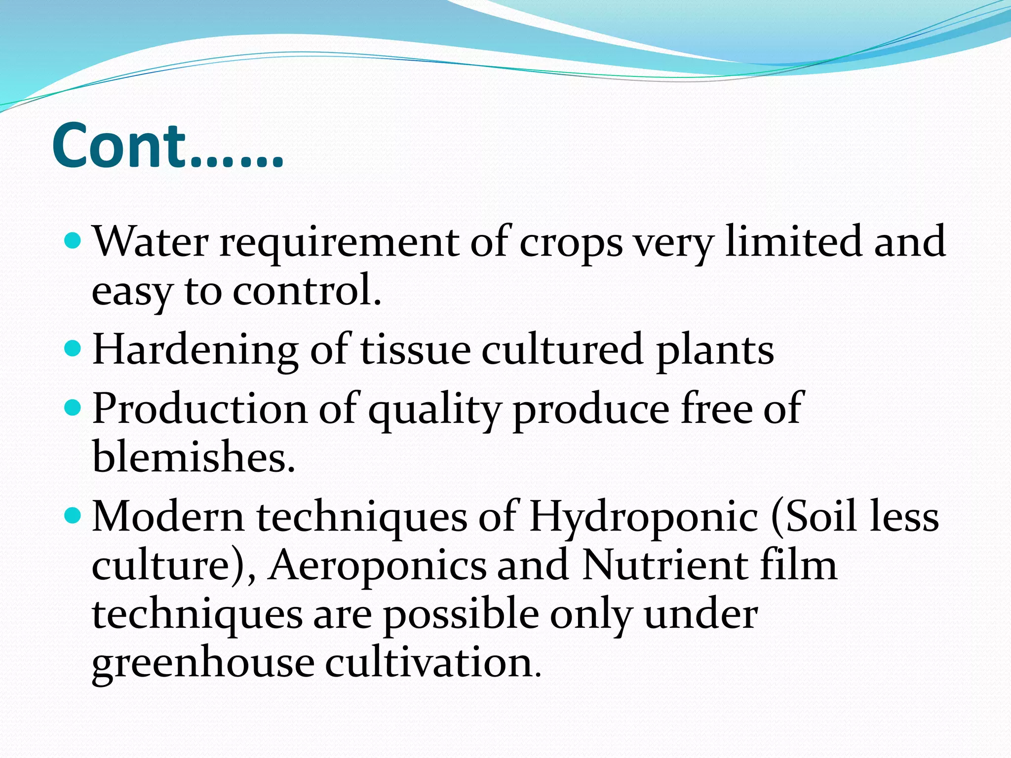 Basics of greenhouse design | PPTX