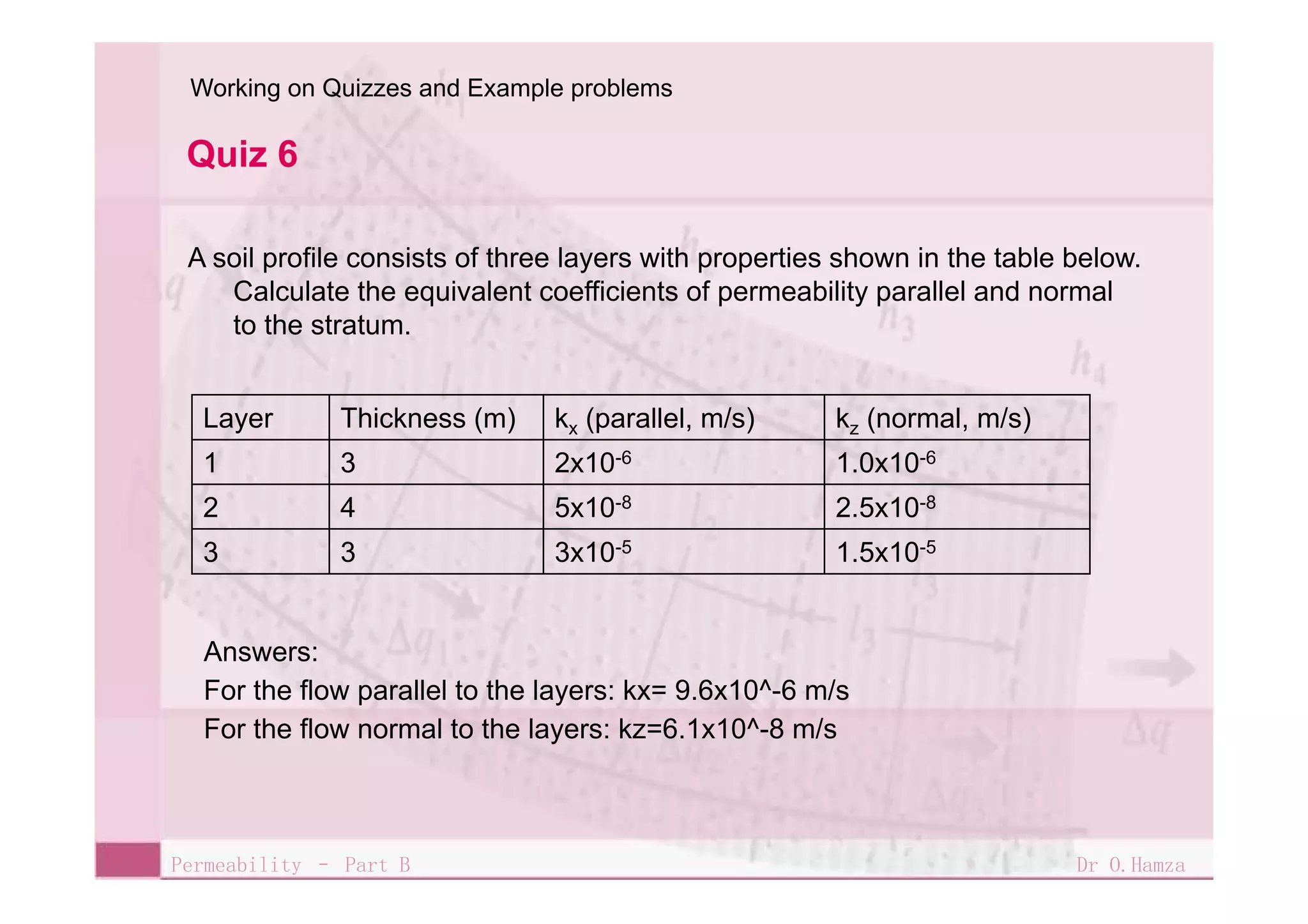 Basics of groundwater hydrology in geotechnical engineering: Permeability - Part B | PDF