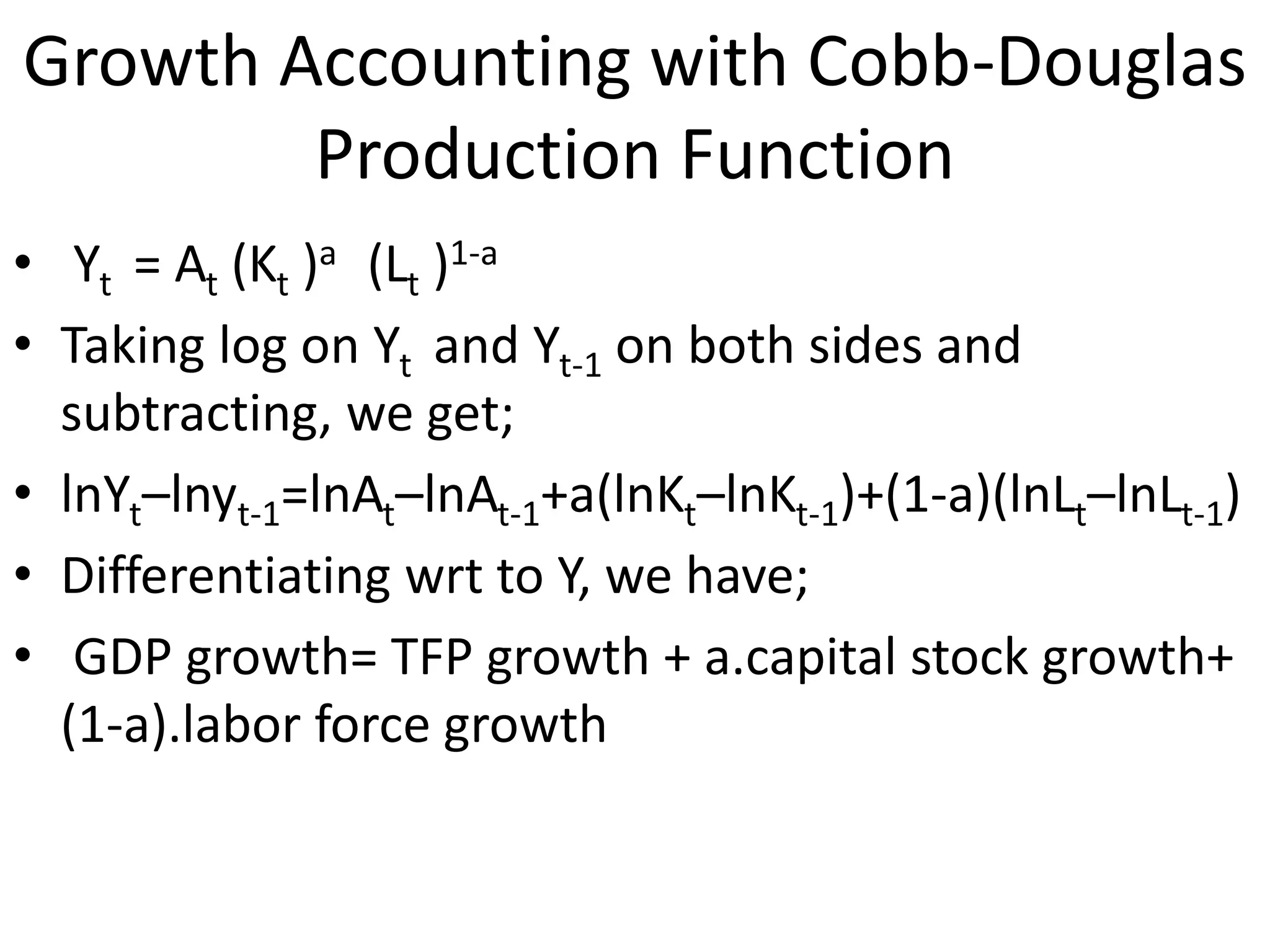 Basics of growth accounting | PPTX