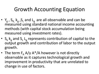 Basics of growth accounting | PPTX