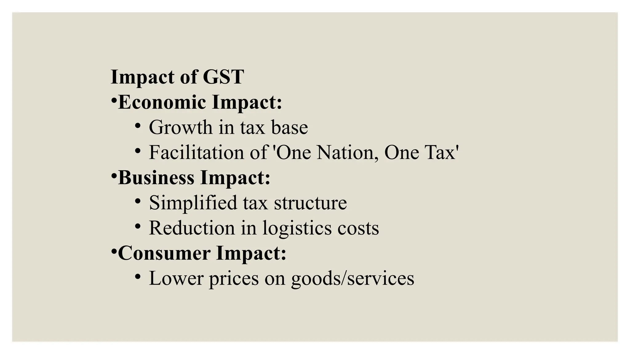 Basics of (Goods and Service Tax) or GST | PPTX