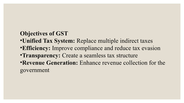 Basics of (Goods and Service Tax) or GST | PPTX
