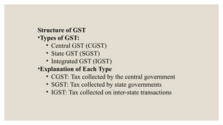Basics of (Goods and Service Tax) or GST | PPTX