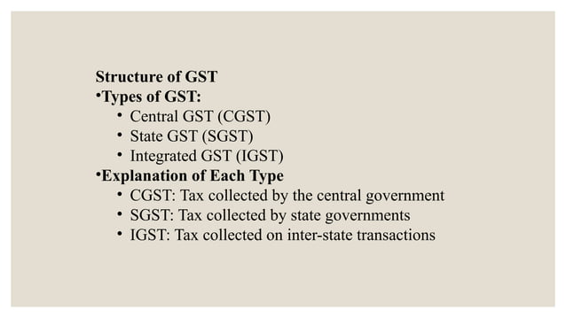 Basics of (Goods and Service Tax) or GST | PPTX