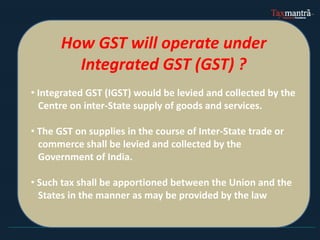 Basics of GST ( Goods & Service Tax) | PPTX