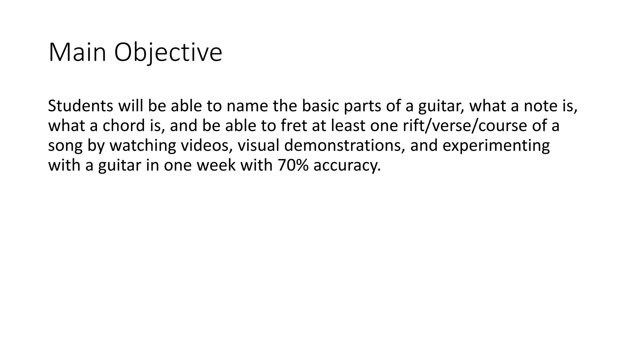 Basics of Guitar Lesson Power Point | PPTX