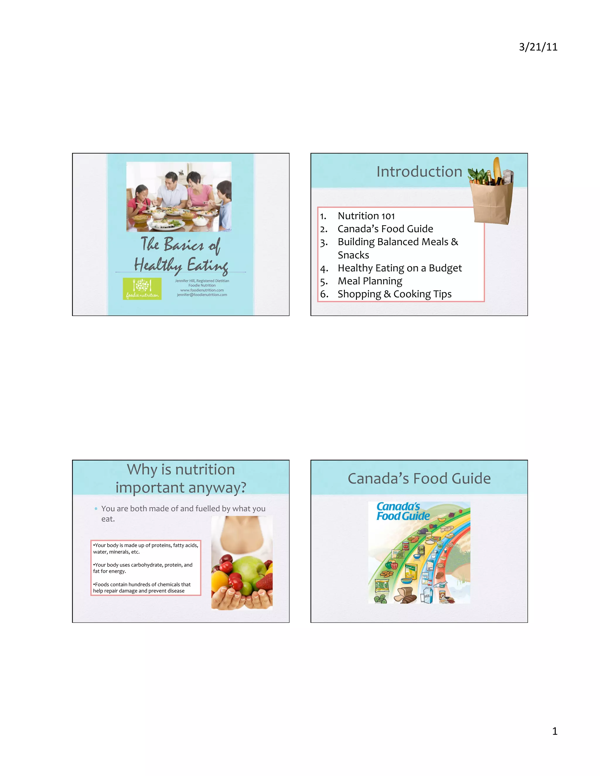 Basics of healthy eating handout | PDF