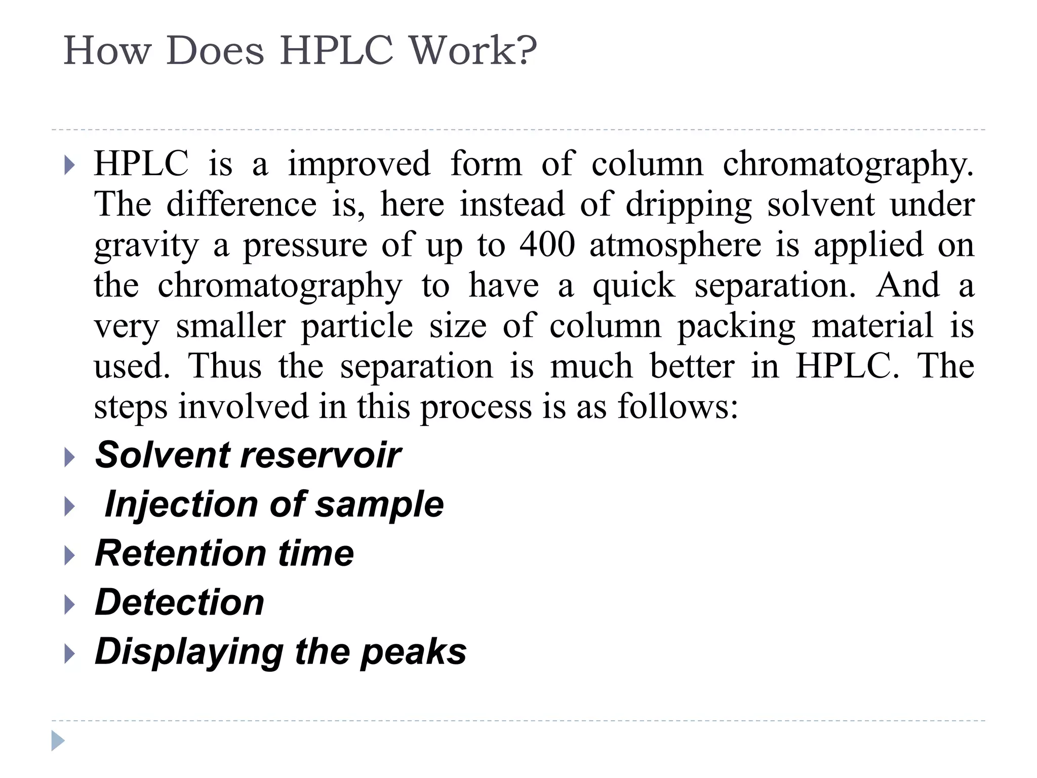 Basics of hplc | PPTX