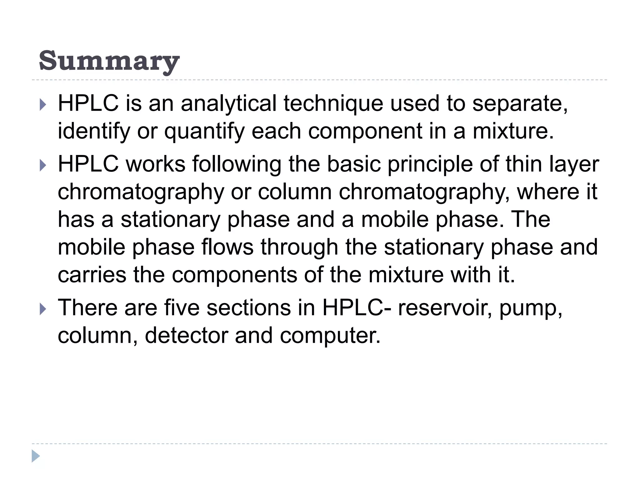 Basics of hplc | PPTX