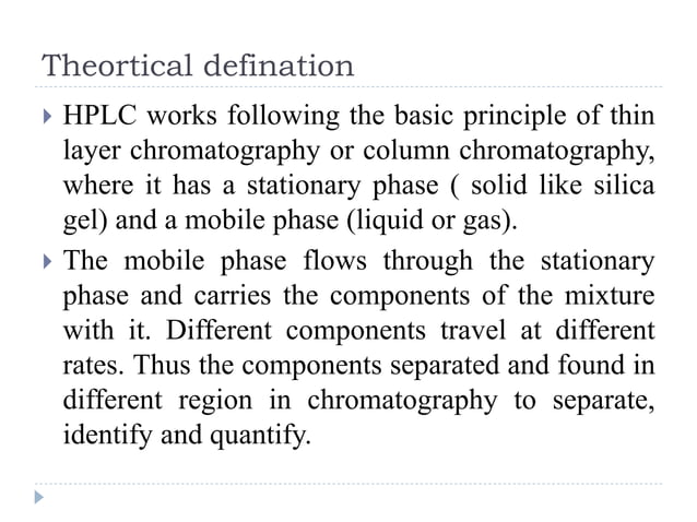 Basics of hplc | PPTX