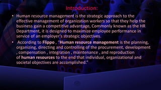 Basics of Human Resource Management | PPTX | Human Resources | Business