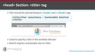 Basics of html for web development by software outsourcing company ...