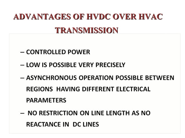 HVDC vs HVAC ppt | PPT