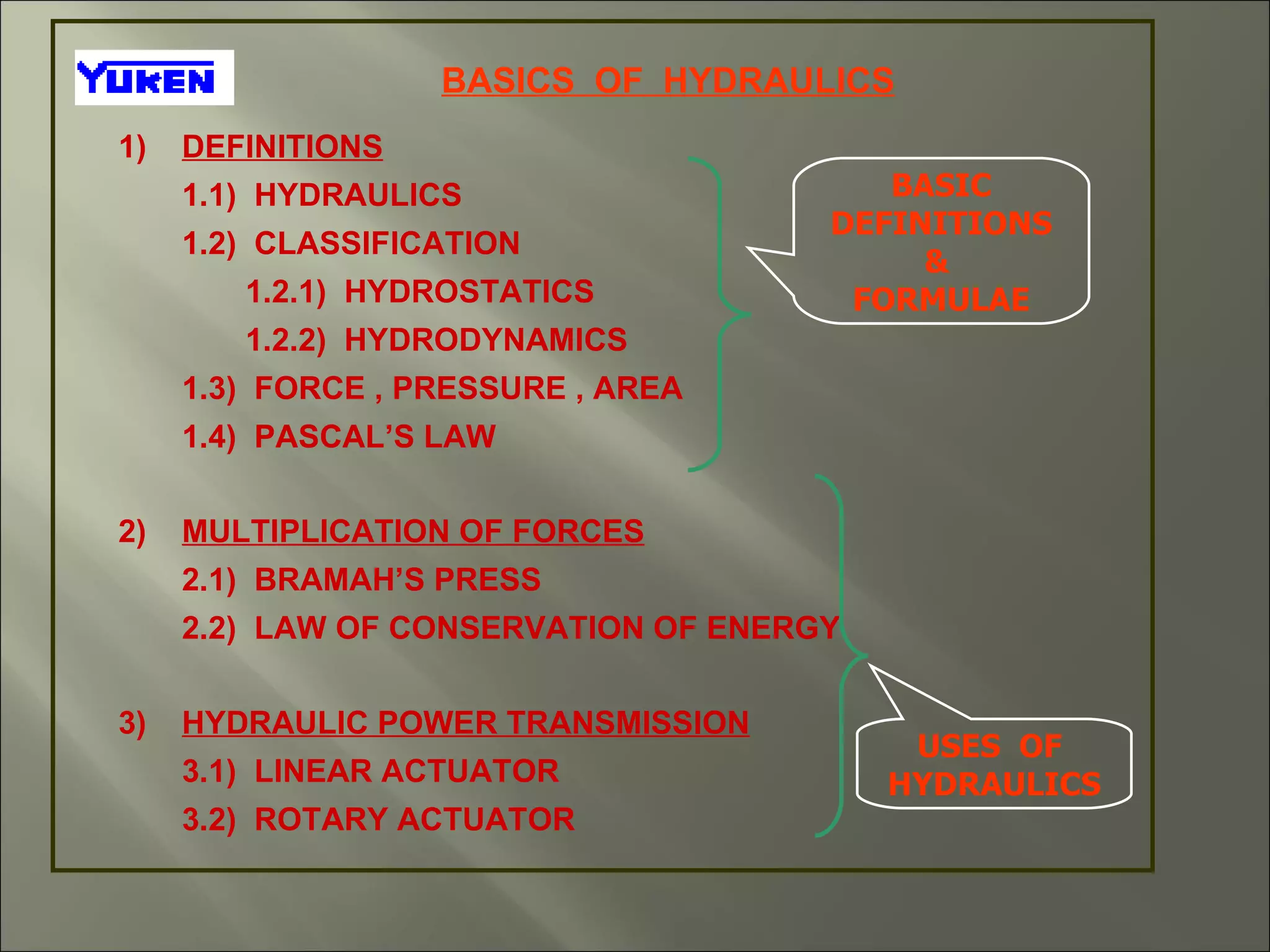 Basics of hydraulics | PPT