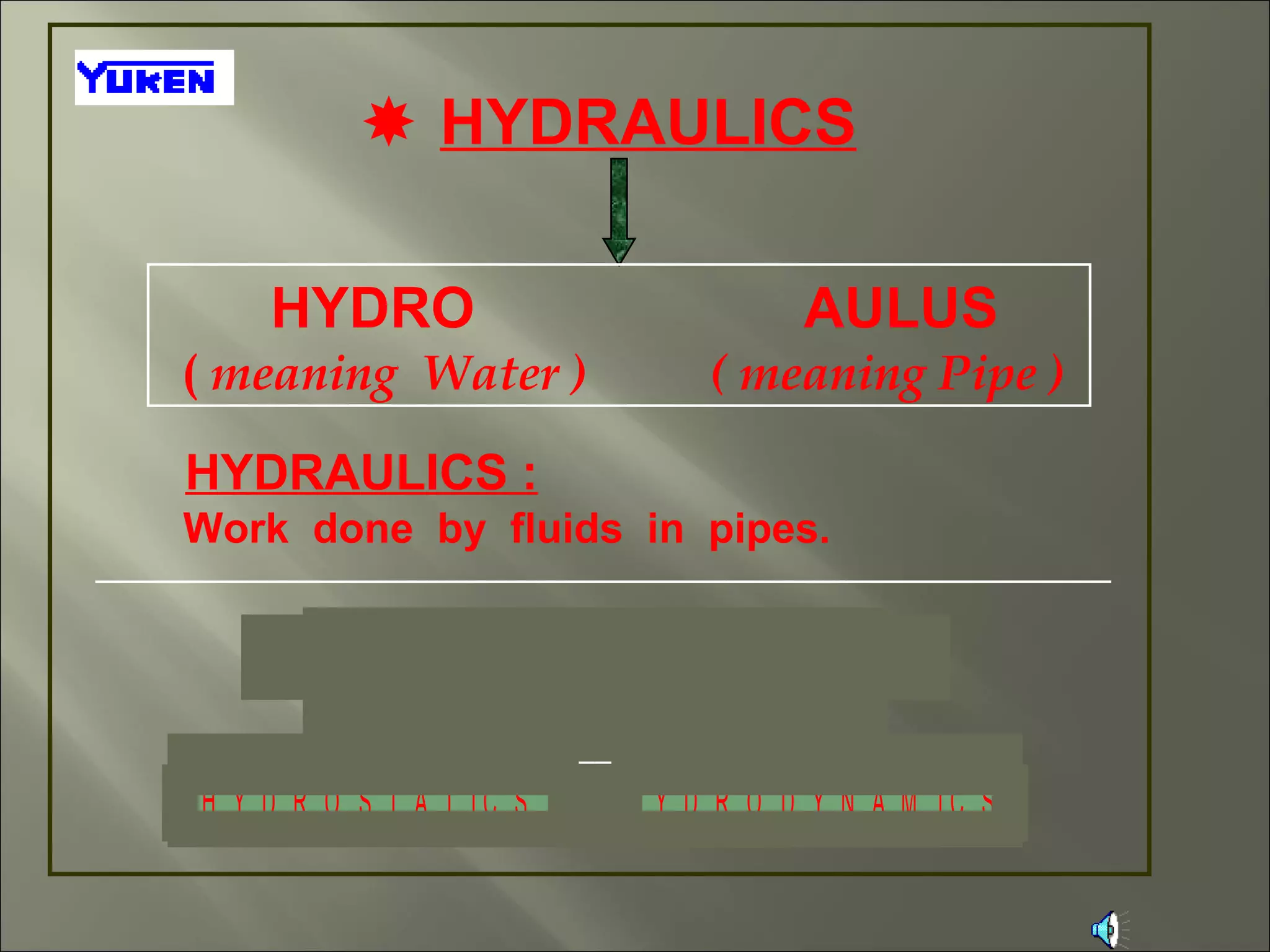 Basics of hydraulics | PPT