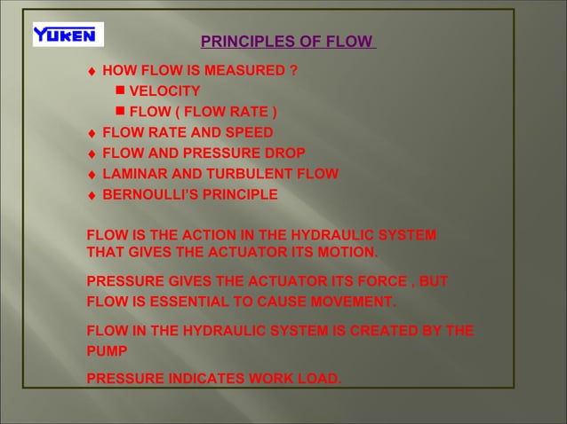 Basics of hydraulics | PPT