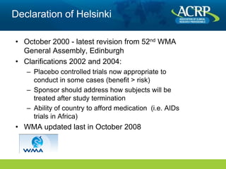 Basics of ich gcp campus kortrijk 2012 yge | PDF