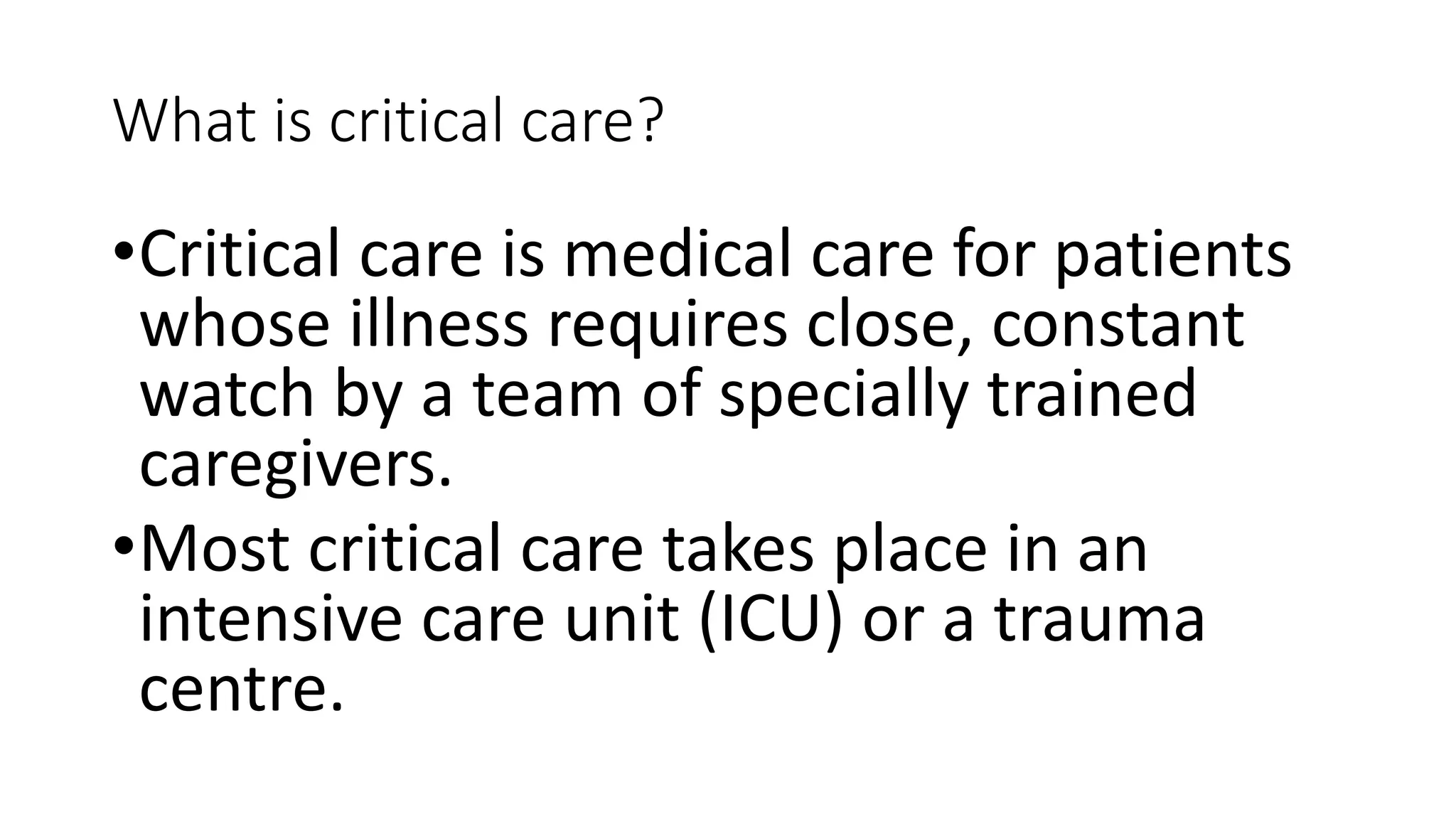 Basics of icu care | PPTX