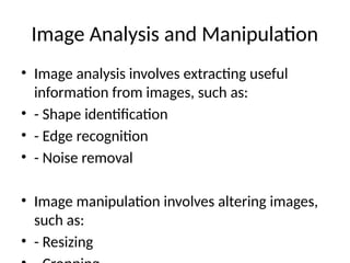 Basics of Image Processing and Computer Vision | PPTX