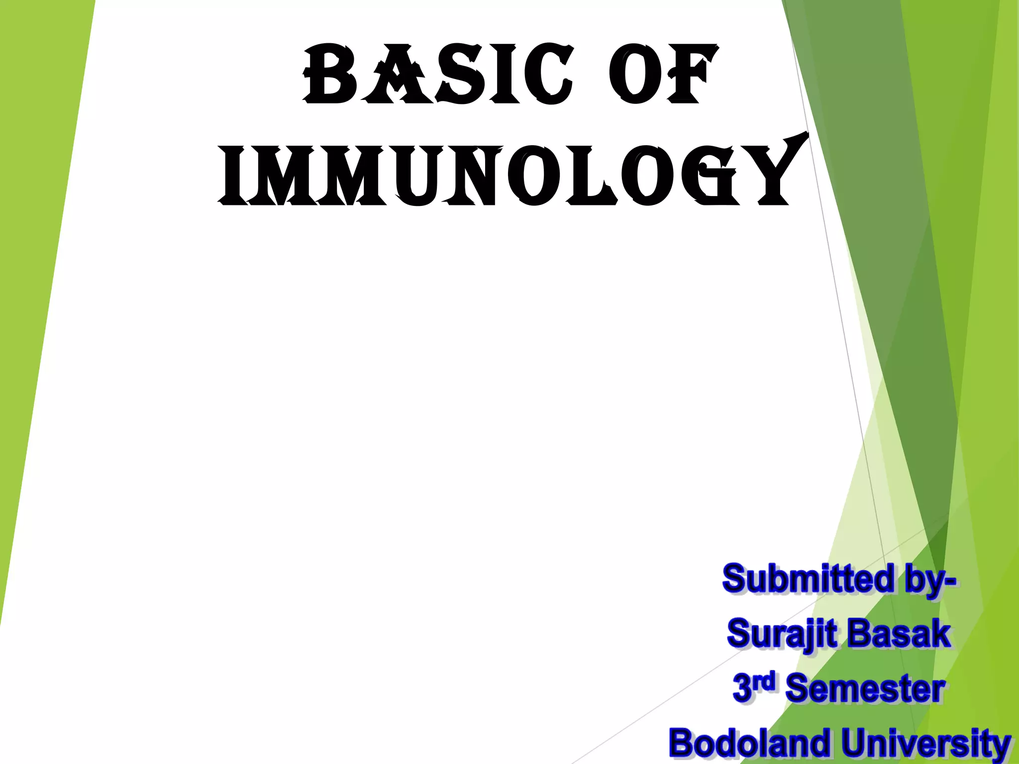Basics of immunology | PPT