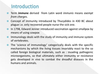 Basics of immunology | PPTX