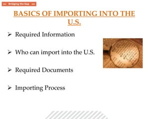 Basics of importing | PPTX