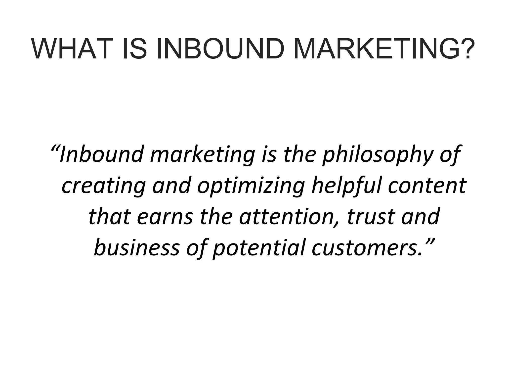 The Beginner's Basics of Inbound Marketing | PPT