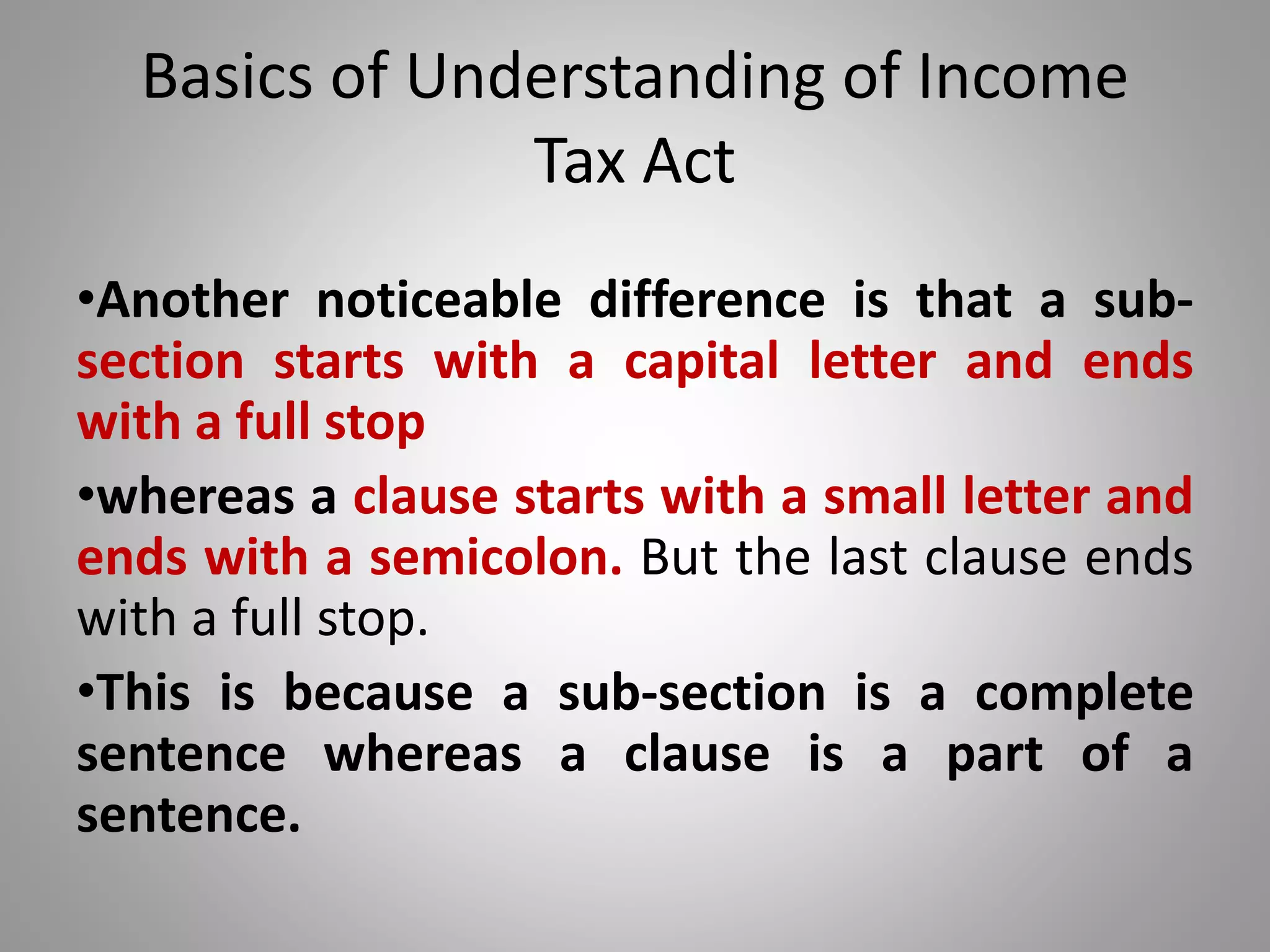 Basics of income tax act understanding | PPTX