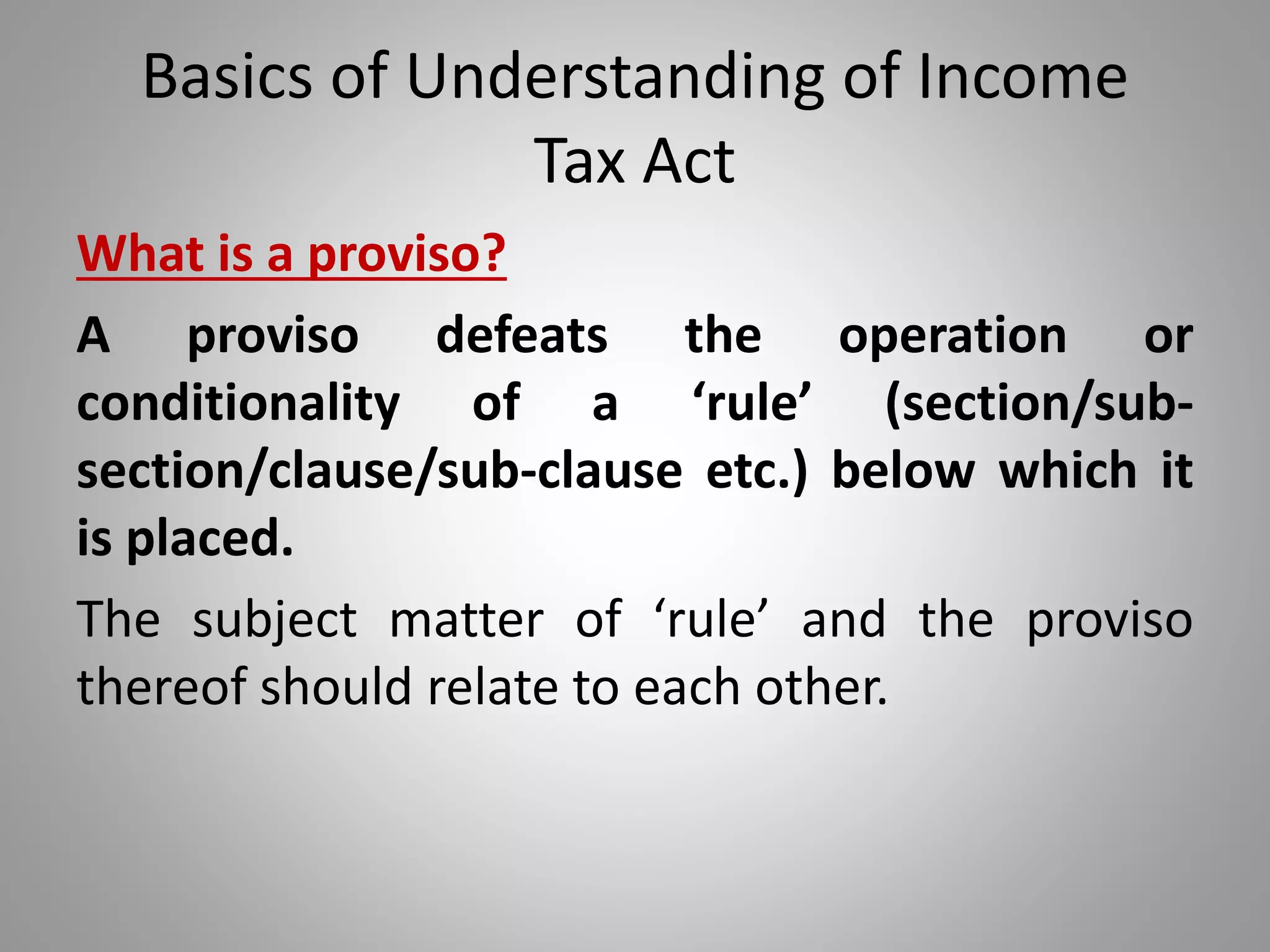 Basics of income tax act understanding | PPTX