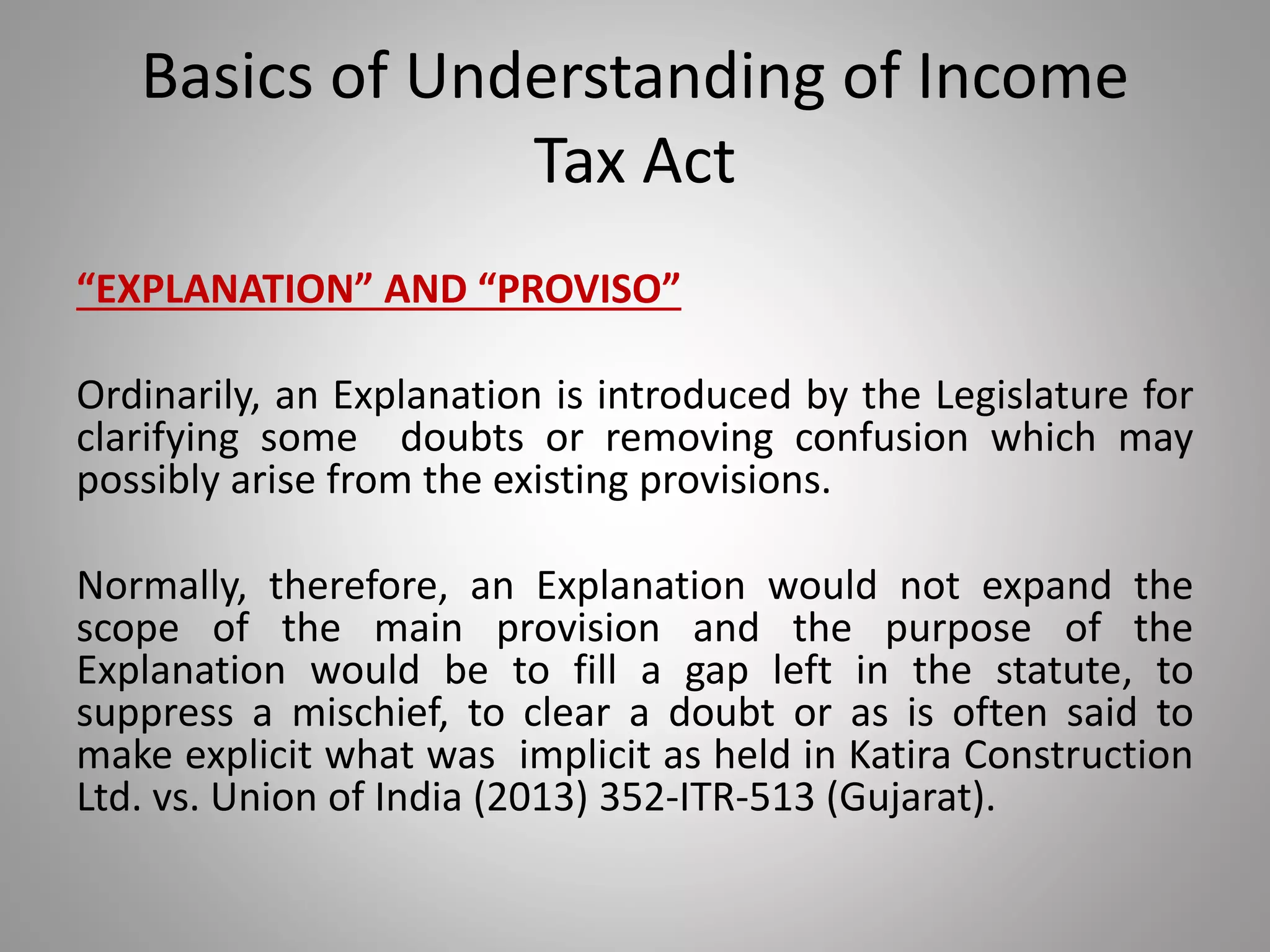 Basics of income tax act understanding | PPTX