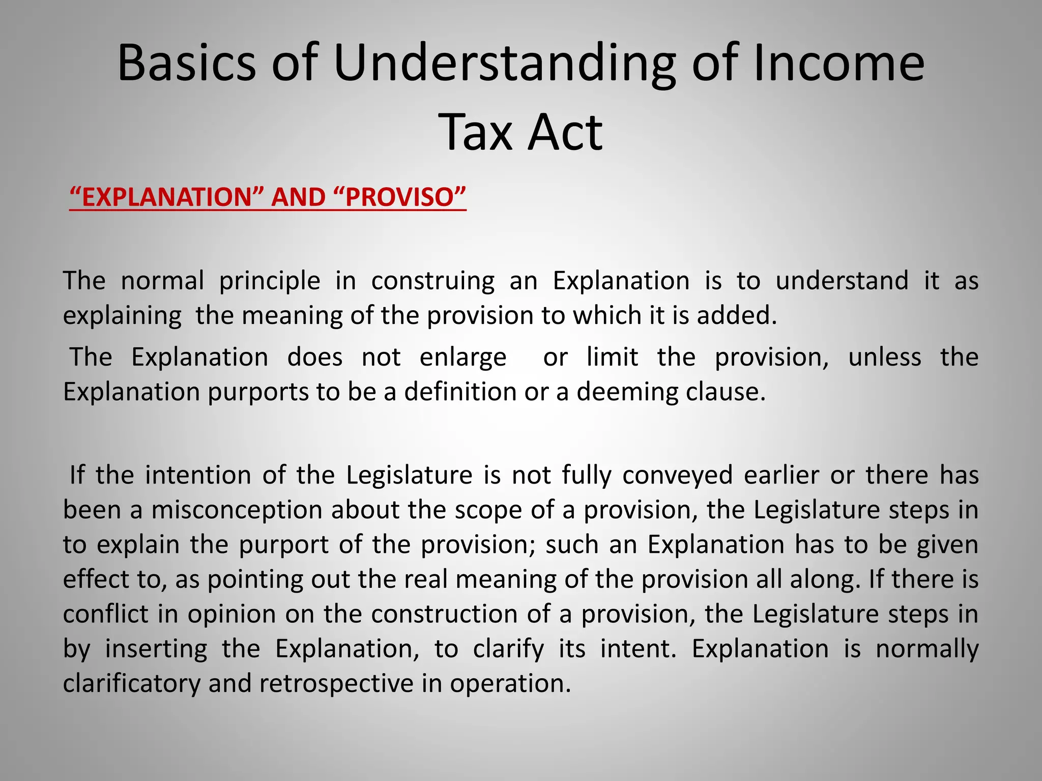Basics of income tax act understanding | PPTX