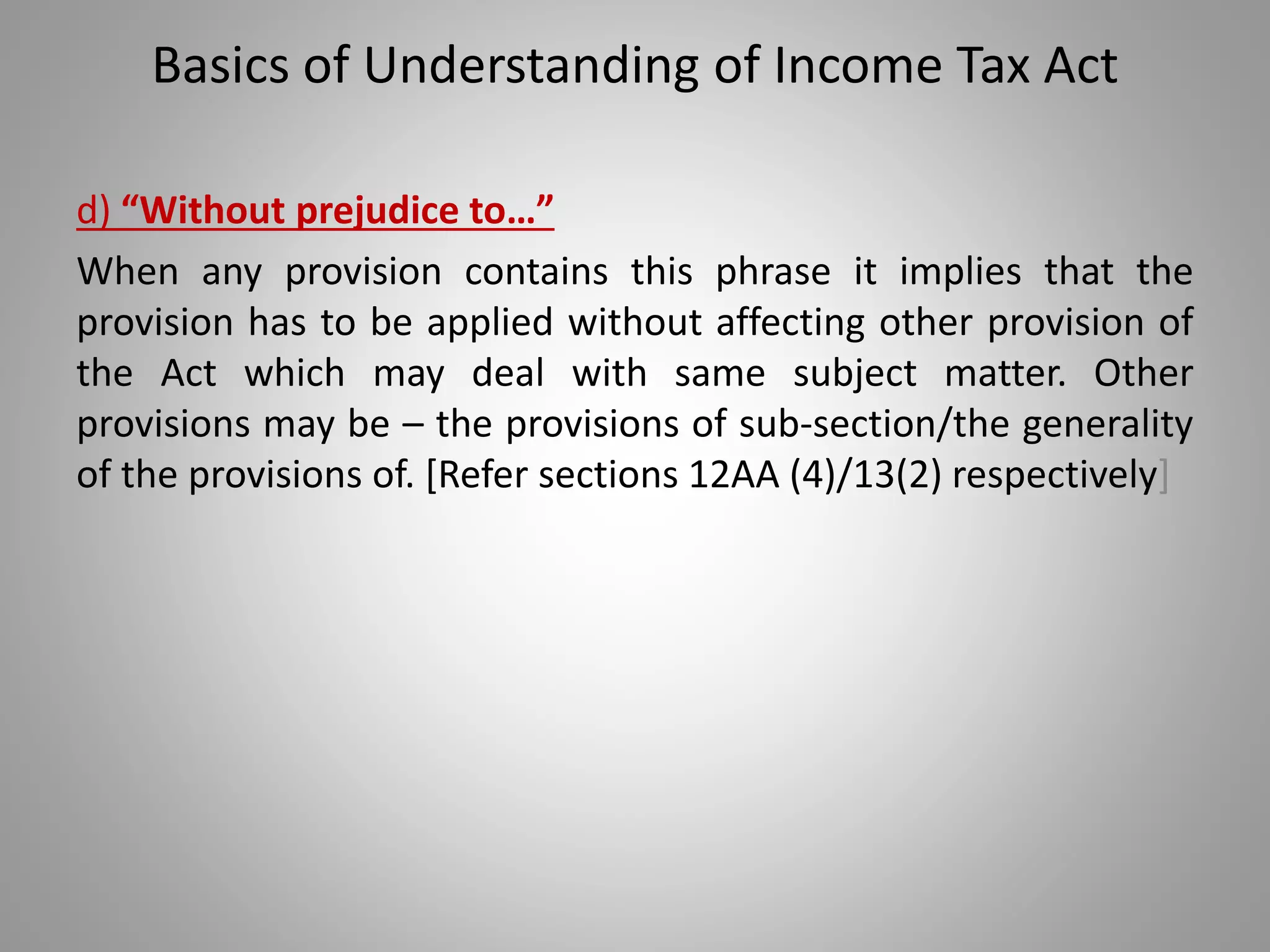 Basics of income tax act understanding | PPTX