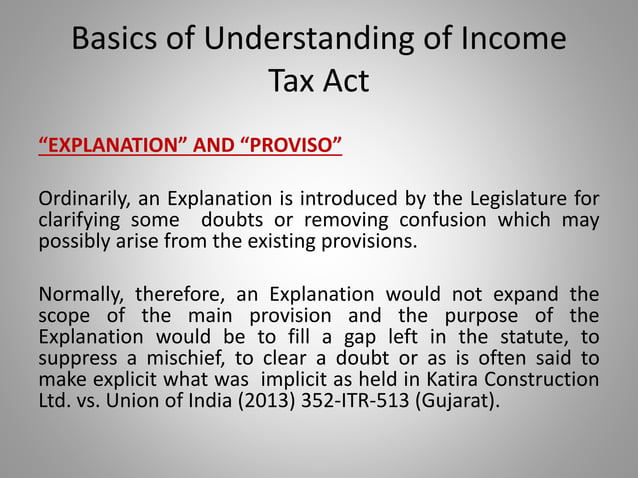 Basics of income tax act understanding | PPT