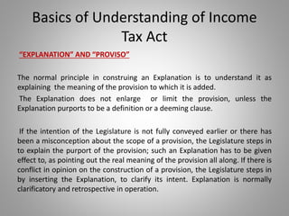Basics of income tax act understanding | PPT
