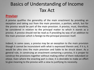 Basics of income tax act understanding | PPT