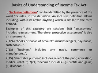 Basics of income tax act understanding | PPTX
