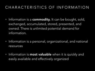 Basics of Information: what it is and what its for | PPT