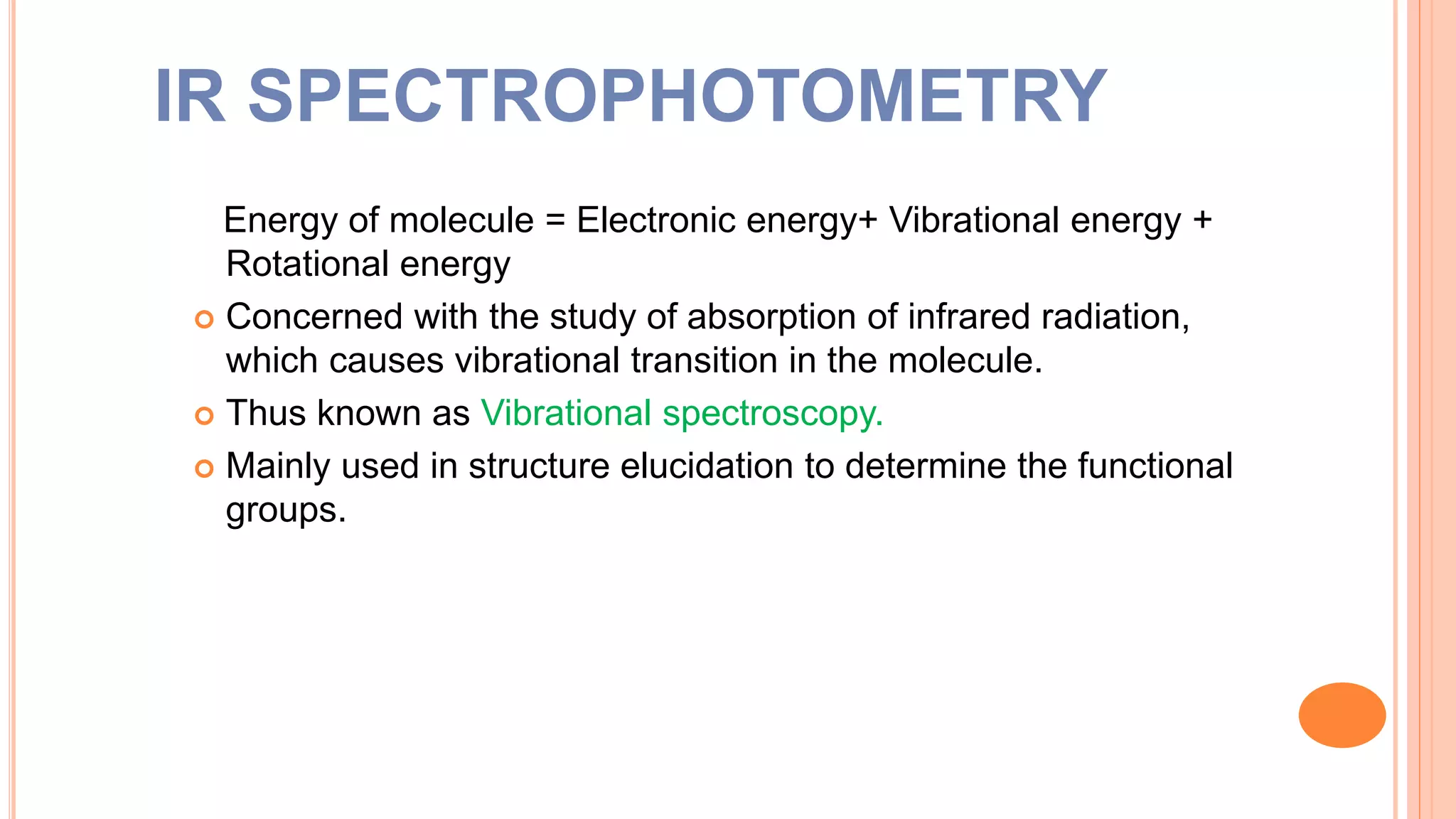 Basics of Infrared Spectroscopy : Theory, principles and applications ...