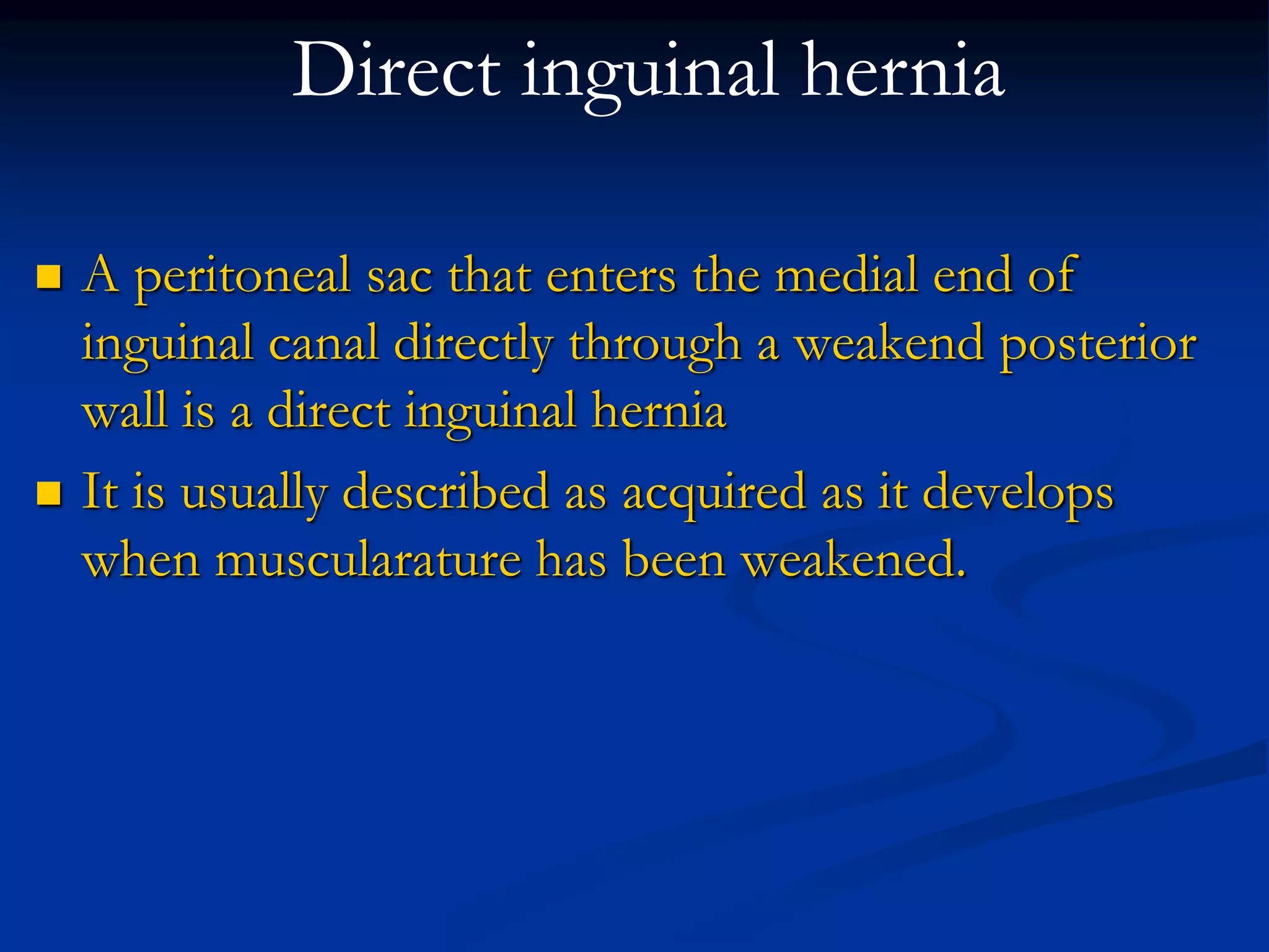 Basics of inguinal hernias | PPT