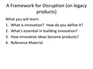 Basics of innovation | PPTX