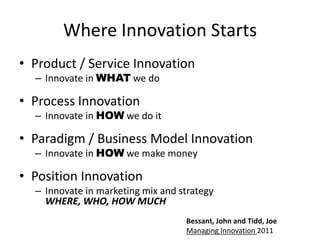 Basics of innovation | PPTX