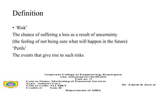 Basics of Insurance | PPTX