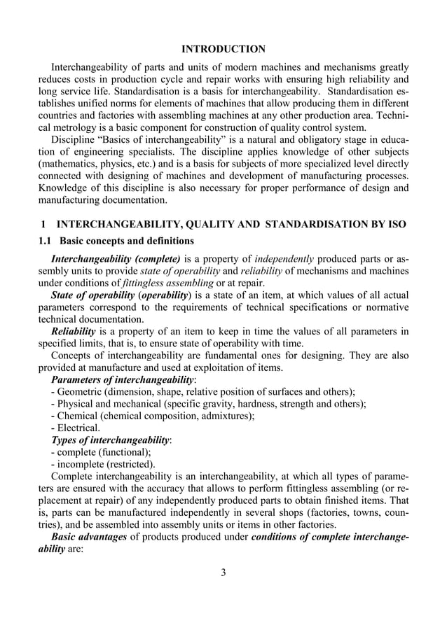 Basics of interchangeability | PDF | Physics | Science