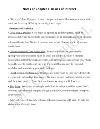 BASICS OF INTERNET and fundamentals of computer | PDF