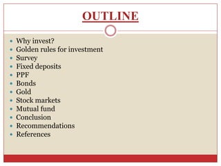 Basics of investment | PPTX