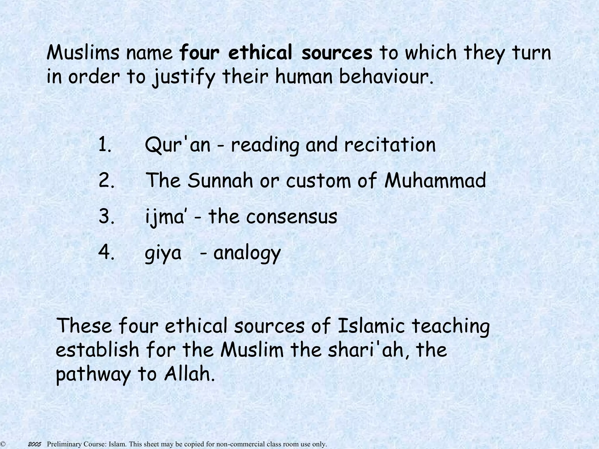 Basics of islamic ethics | PPT