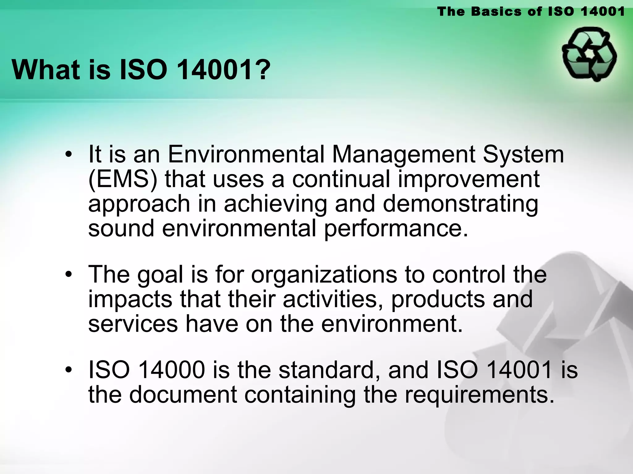 Basics Of ISO 14001 | PPS