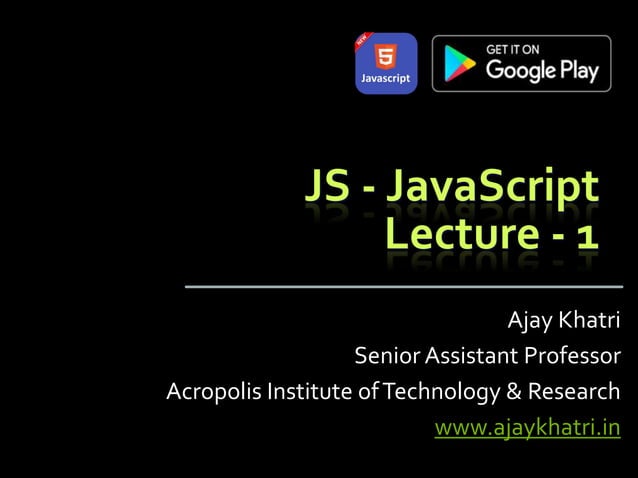 Basics of Java Script (JS) | PPTX | Web Development | Internet