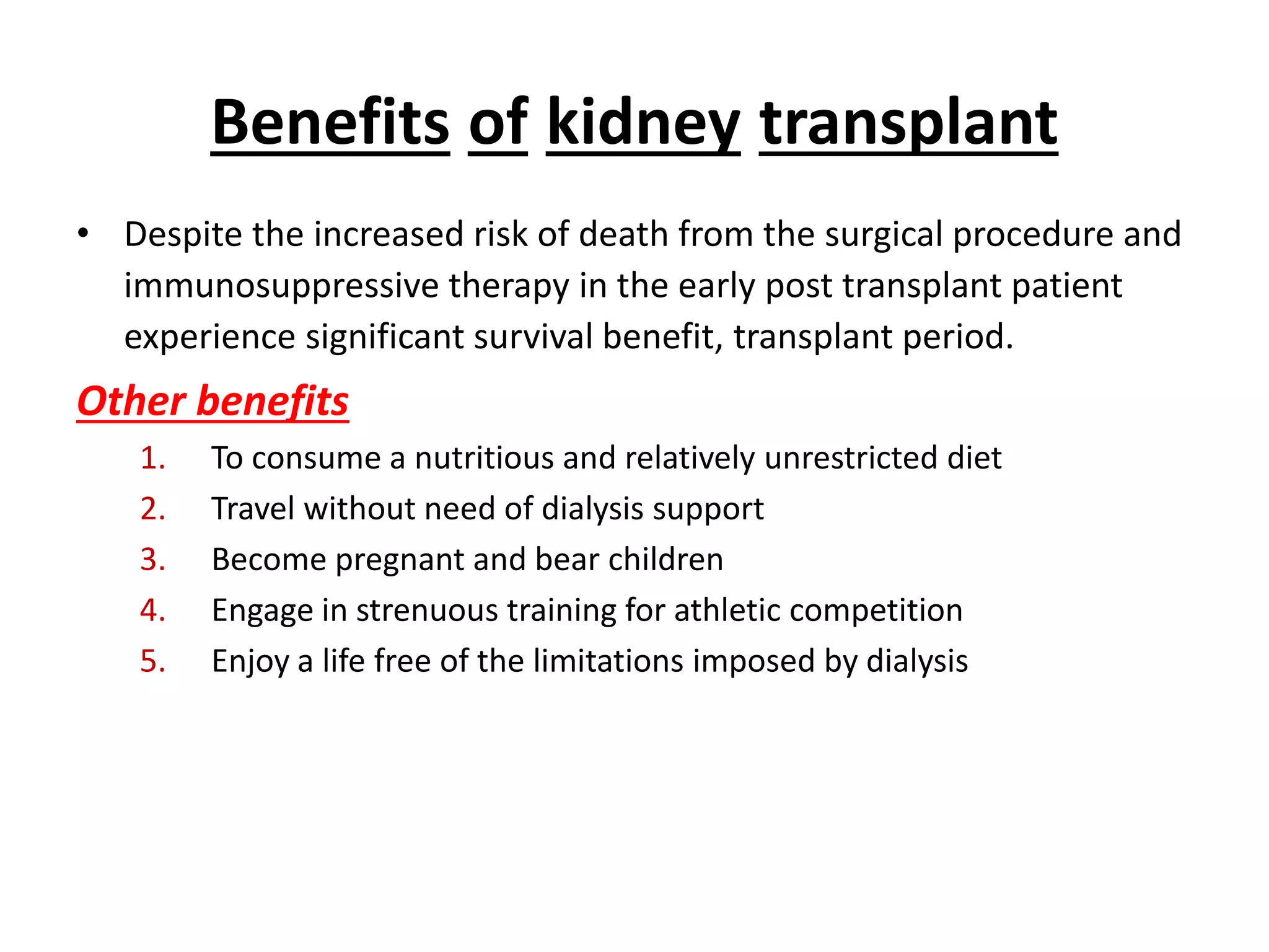 Basics of kidney_transplant and donor_recepient evaluation | PDF